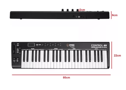 Teclado Controlador Midi Spring Control 49 Usb 49 Teclas - Loja Marcio ...